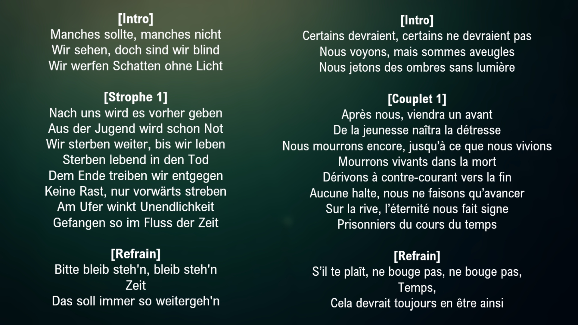 Zeit - Rammstein - Traduction française - Elisabeth L. Guillerm Traductions